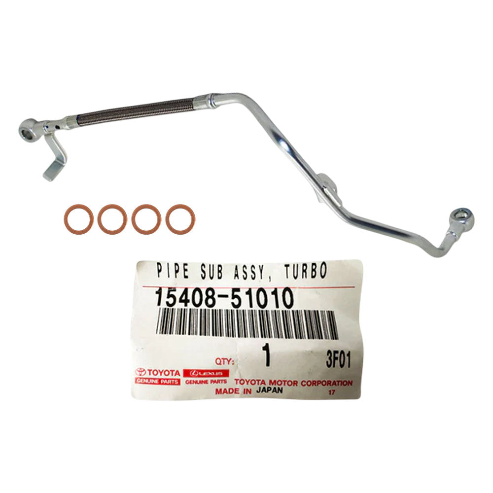 Genuine Turbo Charger Oil Feed Pipe With Gaskets For Toyota LandCruise ...