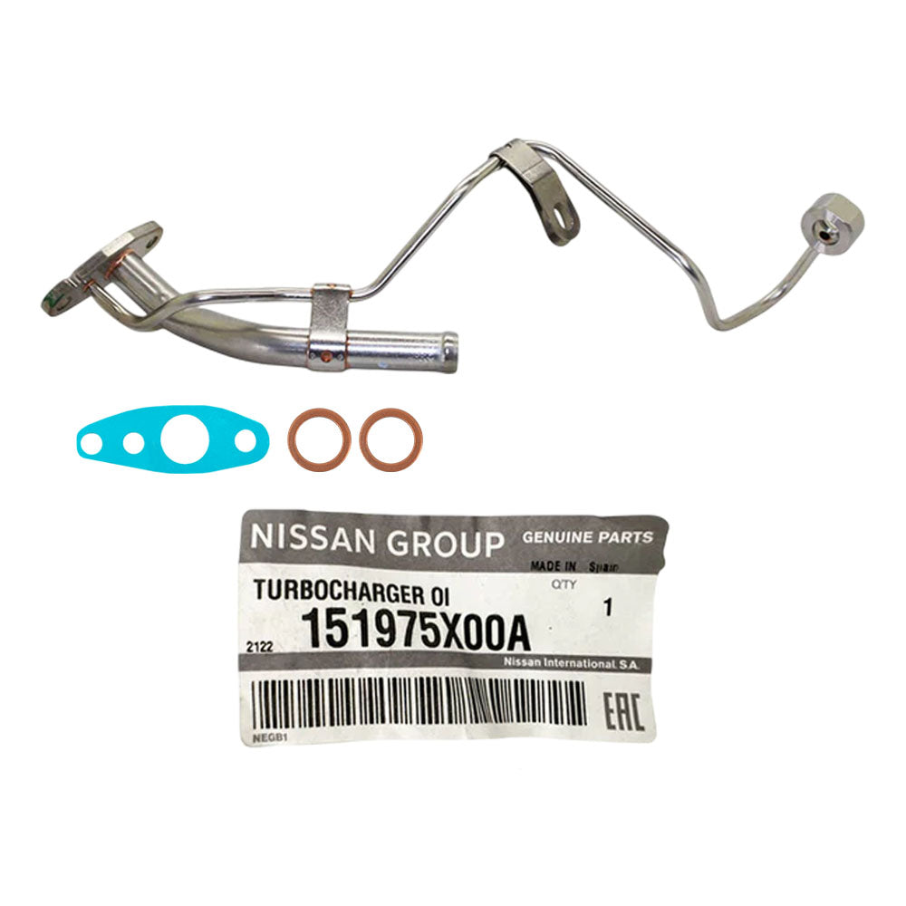 Genuine Turbo Charger Oil Feed & Return Pipe With Gaskets For Nissan N ...